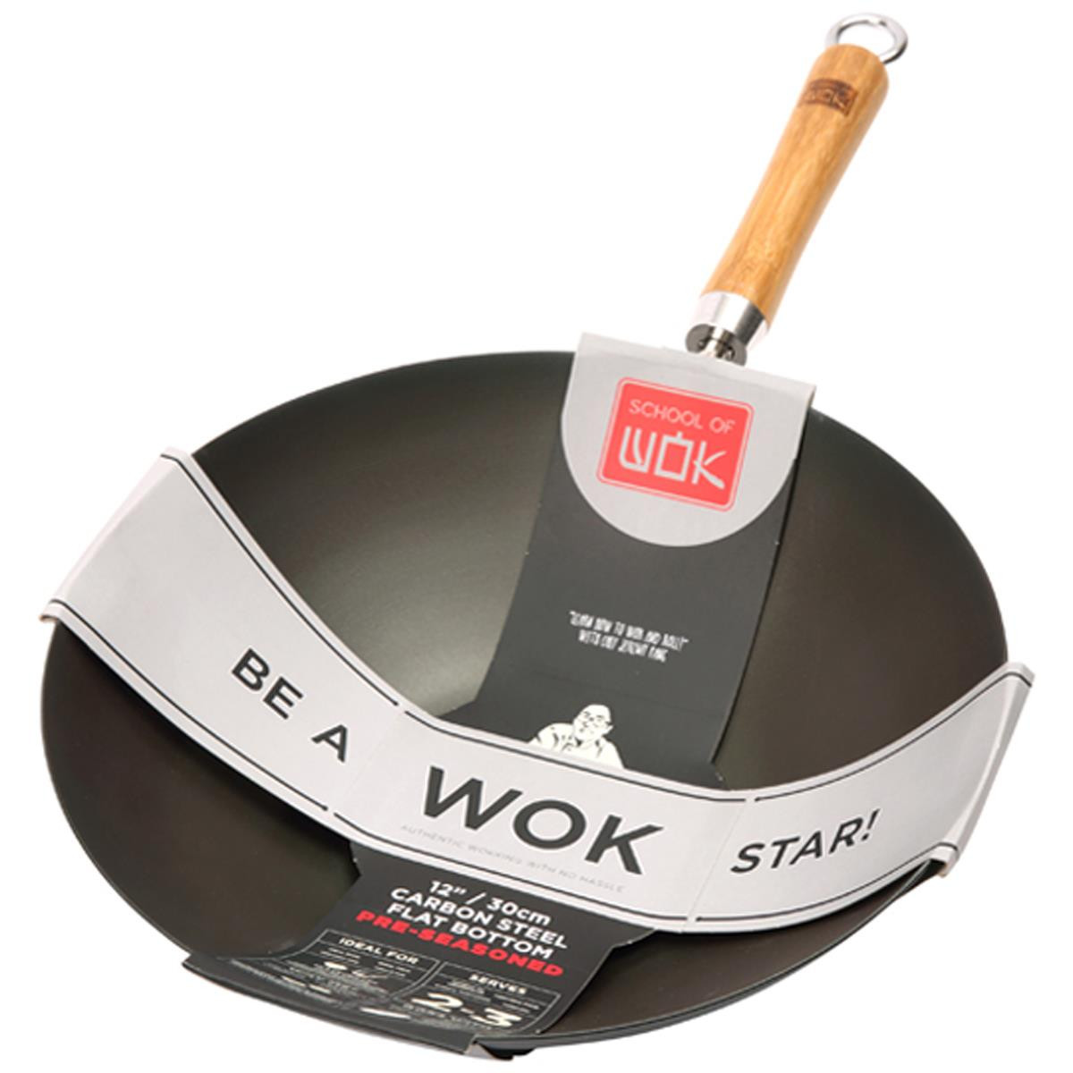 School of Wok 30cm Pre-Seasoned Carbon Steel Wok | Philip Morris & Son