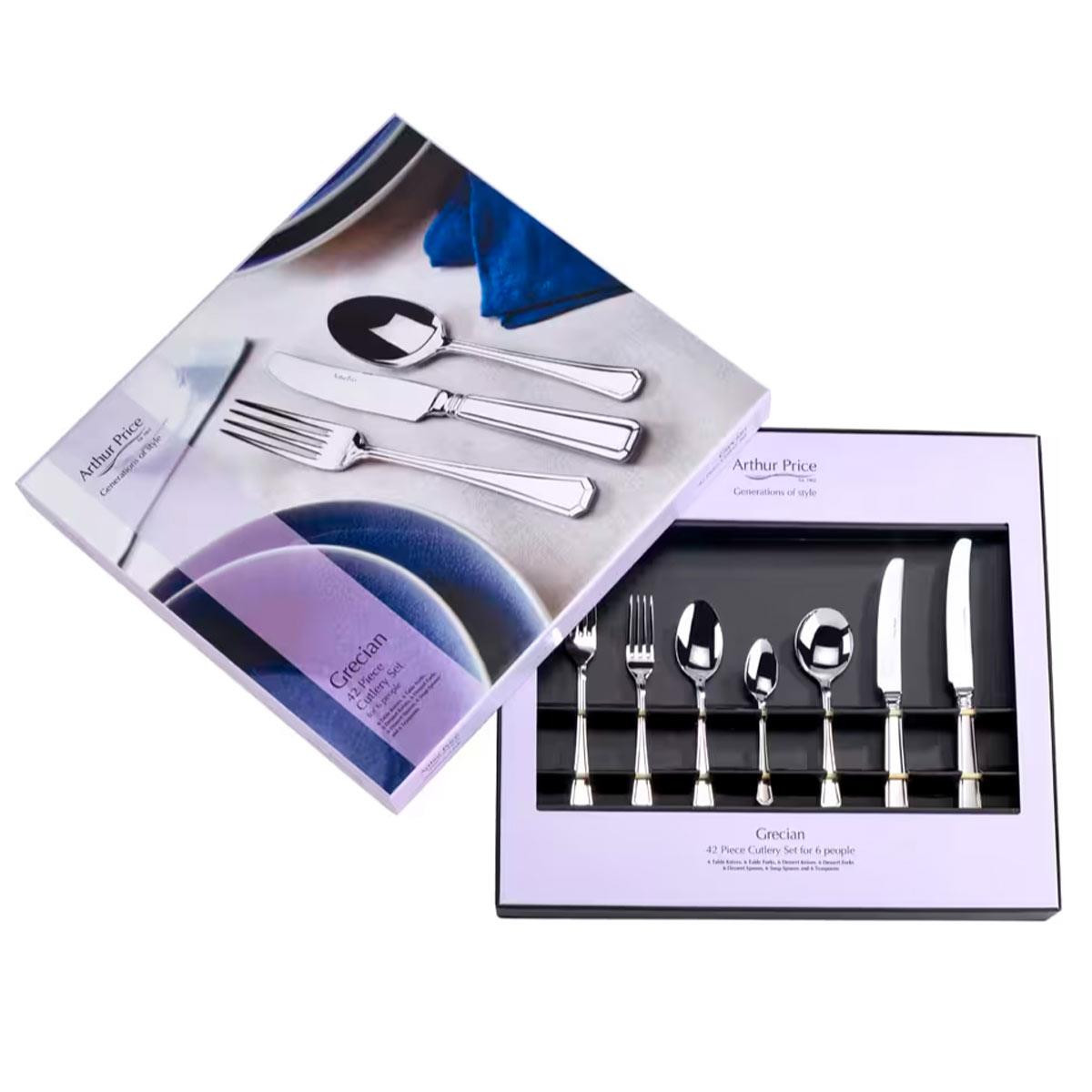 Arthur Price Everyday Classics Grecian 42 Piece Cutlery Set | Philip ...