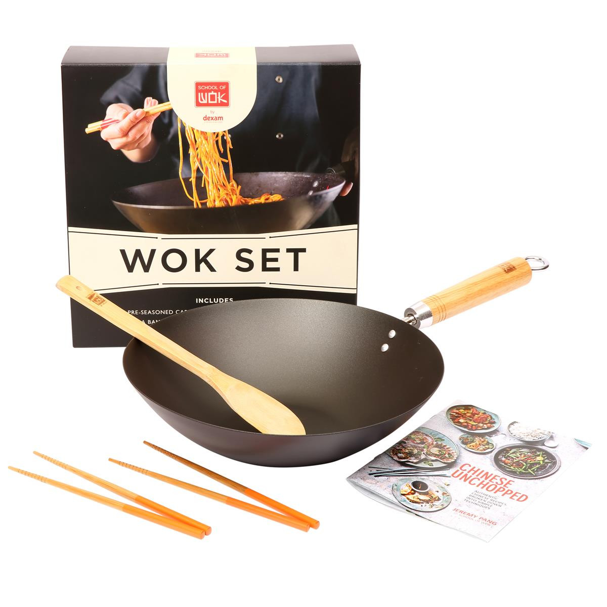 School of Wok 30cm Pre-Seasoned Carbon Steel Wok | Philip Morris & Son