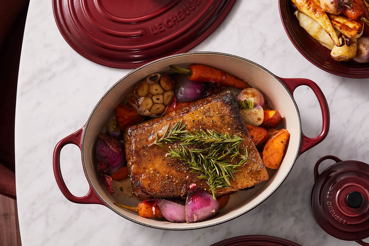 Le Creuset Trussed Roast Beef Pot With Vegetables - Philip Morris & Son