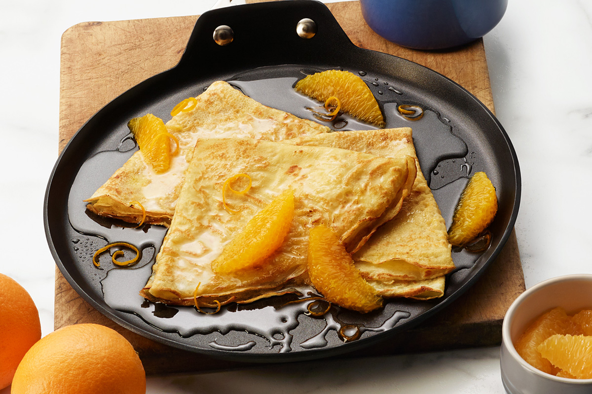 Le Creuset Apricot & Orange Spiced Crepes - Philip Morris & Son