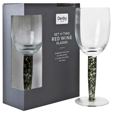 Denby Classic Black Wine Glass Pack Of 2 | Philip Morris & Son