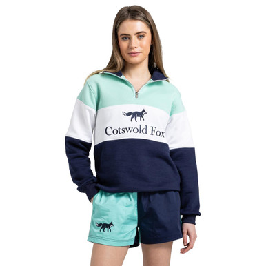 Cotswold Fox Unisex Cirencester Quarter Zip Mint Jumper | Philip Morris ...