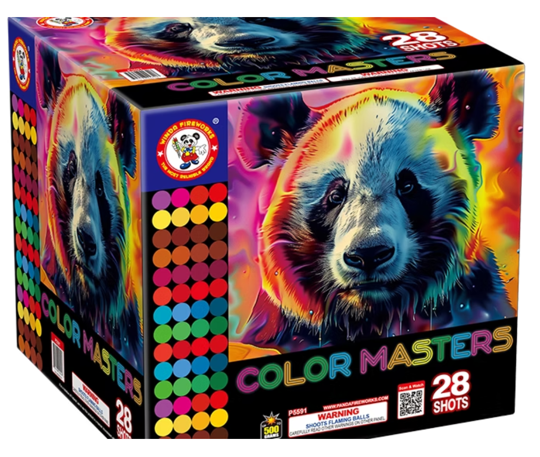 Color Masters - 500g Cake with Red, Green, Blue Tails & Colorful Effects