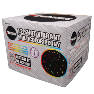 12s Multicolor Peony - (30sec) - Neon Boom Fireworks