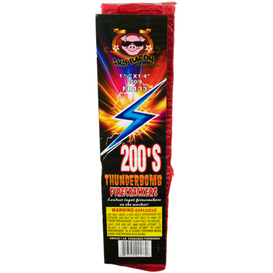 Thunderbomb Firecrackers 200s (Pack) - Neon Boom Fireworks