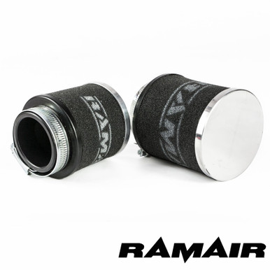 Chrome Cap Motorcycle Pod Foam Air Filter 34mm (1.3inch) - Ramair ...
