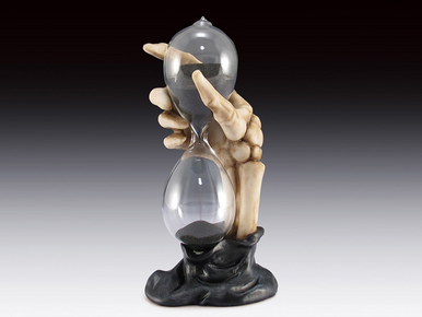 Skeleton Hand Hourglass (6.5") - Shag Alternative Superstore