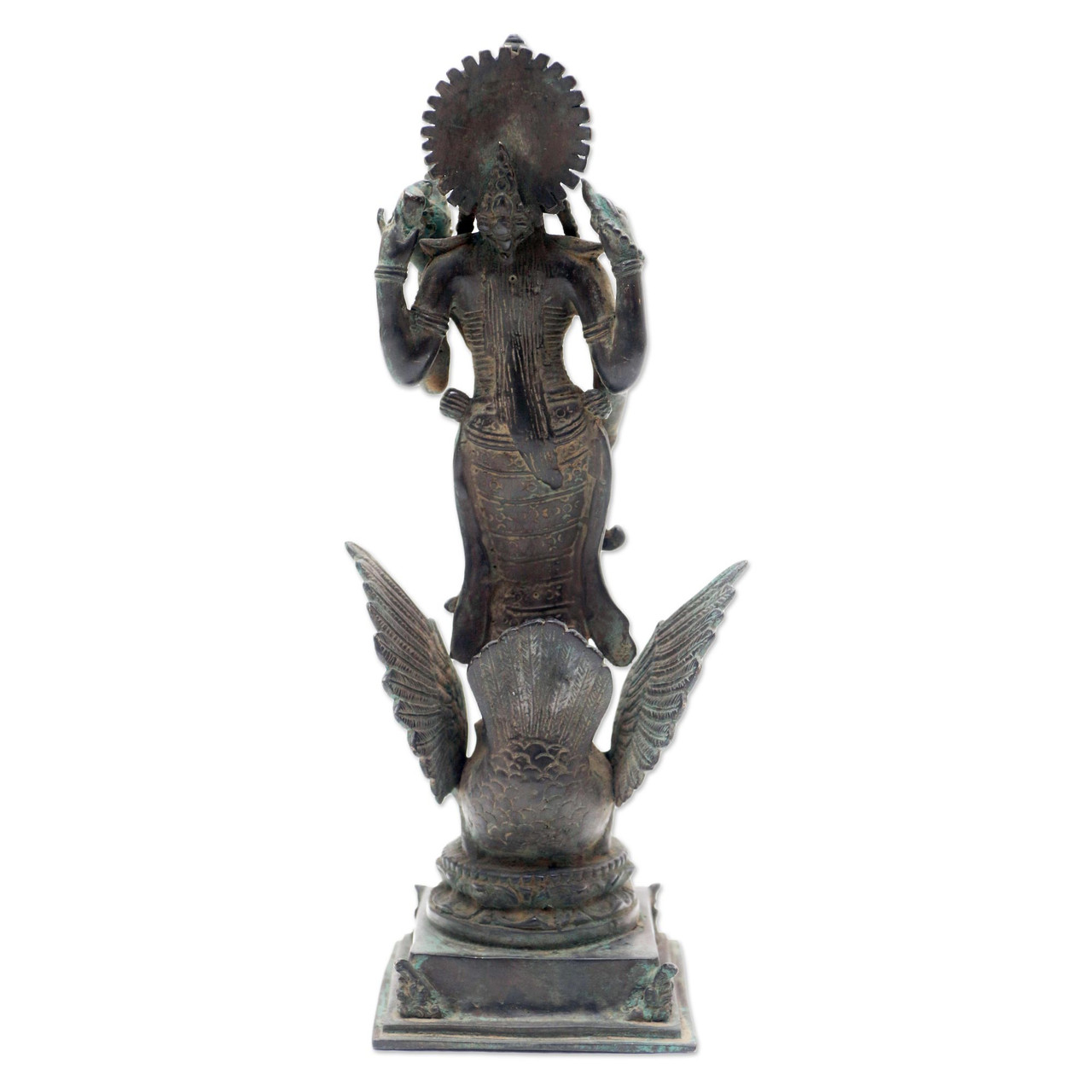Antiqued Bronze Sculpture of Hindu Goddess of Knowledge 'Saraswati ...