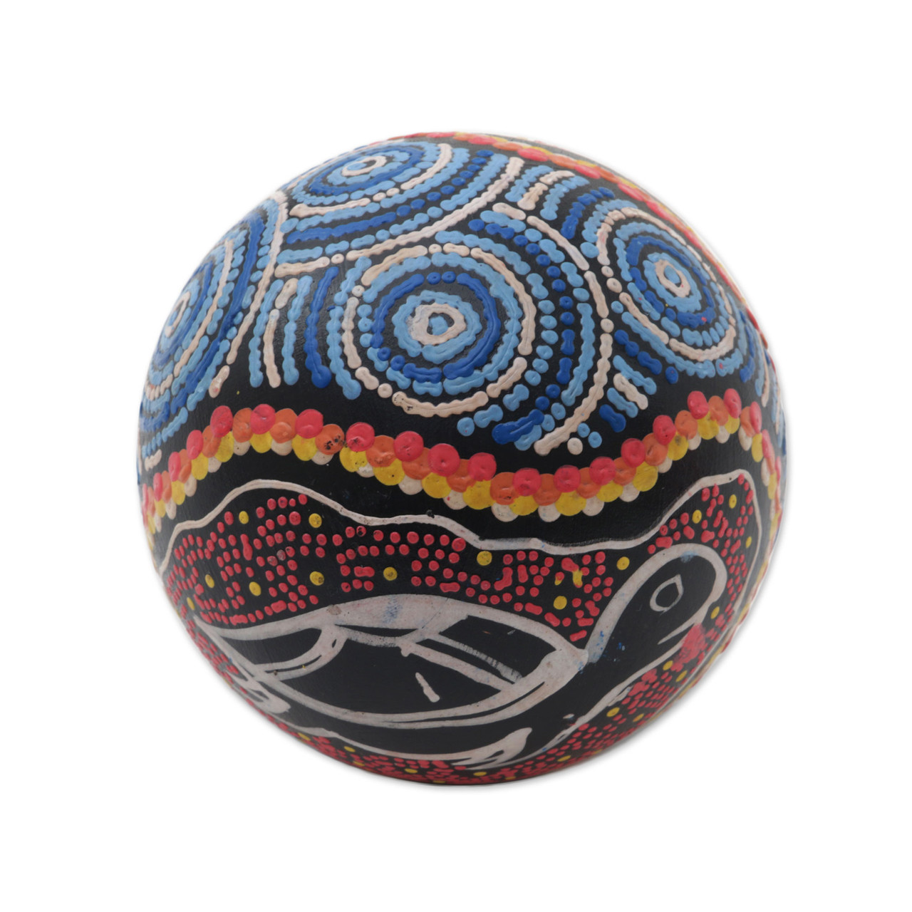 Turtle-Themed Coconut Shell Percussion Instrument from Bali 'Swimming ...