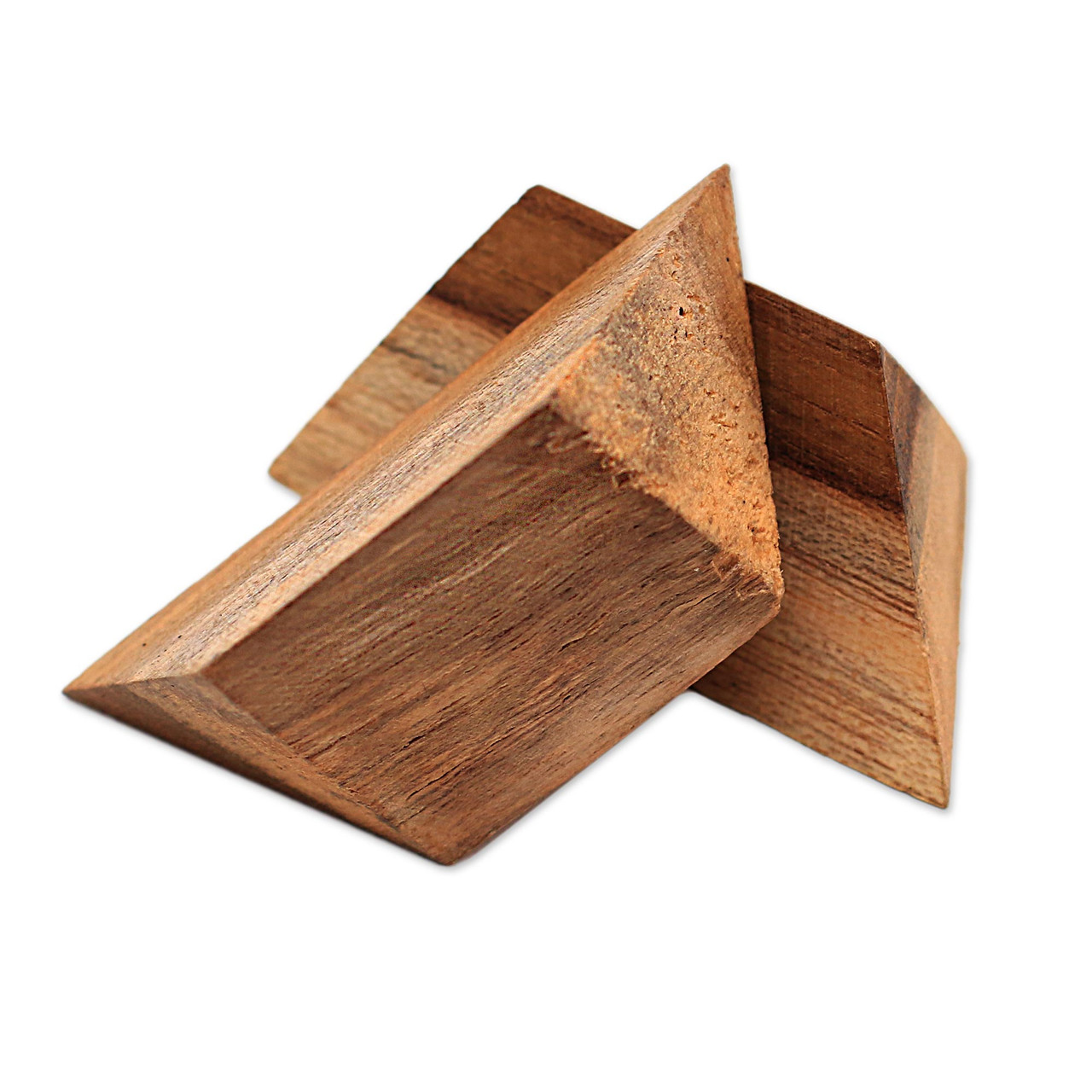 Handcarved Teak Wood Pyramid Puzzle from Java 'Enchanting Pyramid ...