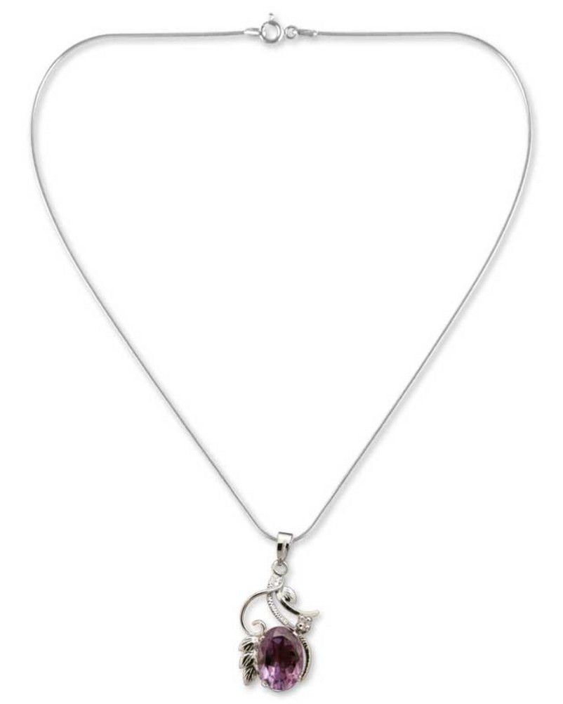 Amethyst flower necklace 'Nostalgia' - International Medical Corps