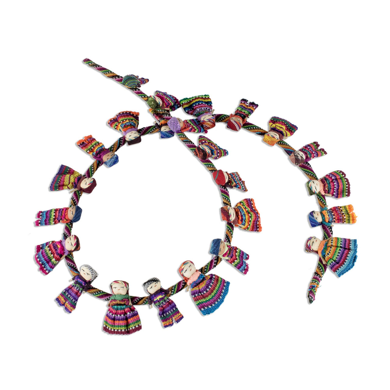 Artisan Crafted Guatemalan Worry Doll Garland 'Joy and Diversity ...