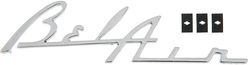 1955-1956 Chevy Car "Bel Air" Script Custom Chrome Dash Emblem