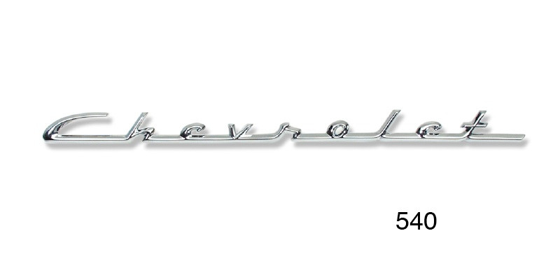 1955-1956 Chevy Chrome ''Chevrolet'' Script, 150 & 210, Pair ...