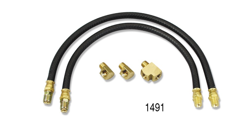 1955-1957 Chevy Oil Filter Hoses, 6 Cylinder, Set