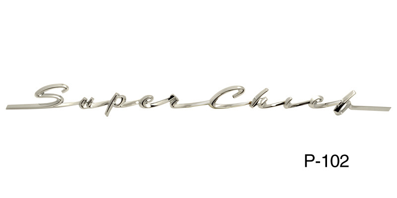 1957 Pontiac ''Superchief'' Front Fender Scripts, Pair