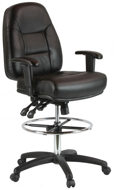 Harwick Adjustable Leather Drafting Chair - 100KL