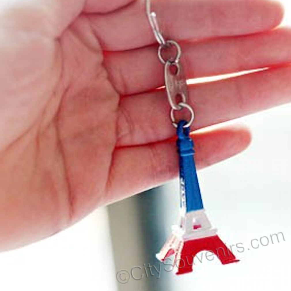 Red, White & Blue Eiffel Tower Key Chains