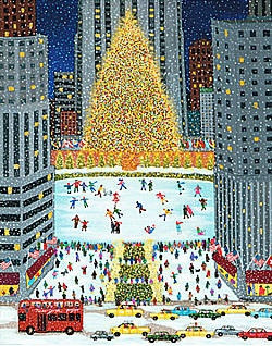Rockefeller Center Scene Art