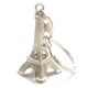 Silver 3D Eiffel Tower Key Chain