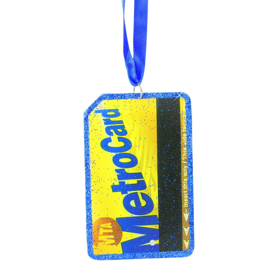 NYC Subway Metro Card Christmas Ornament