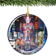 Times Square Porcelain Christmas Ornament