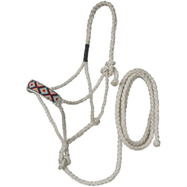 Tough-1 Beaded Nose Rope Halter With Lead