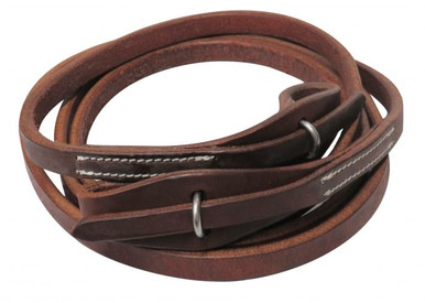 8ft Oiled Harness Leather Roping Reins