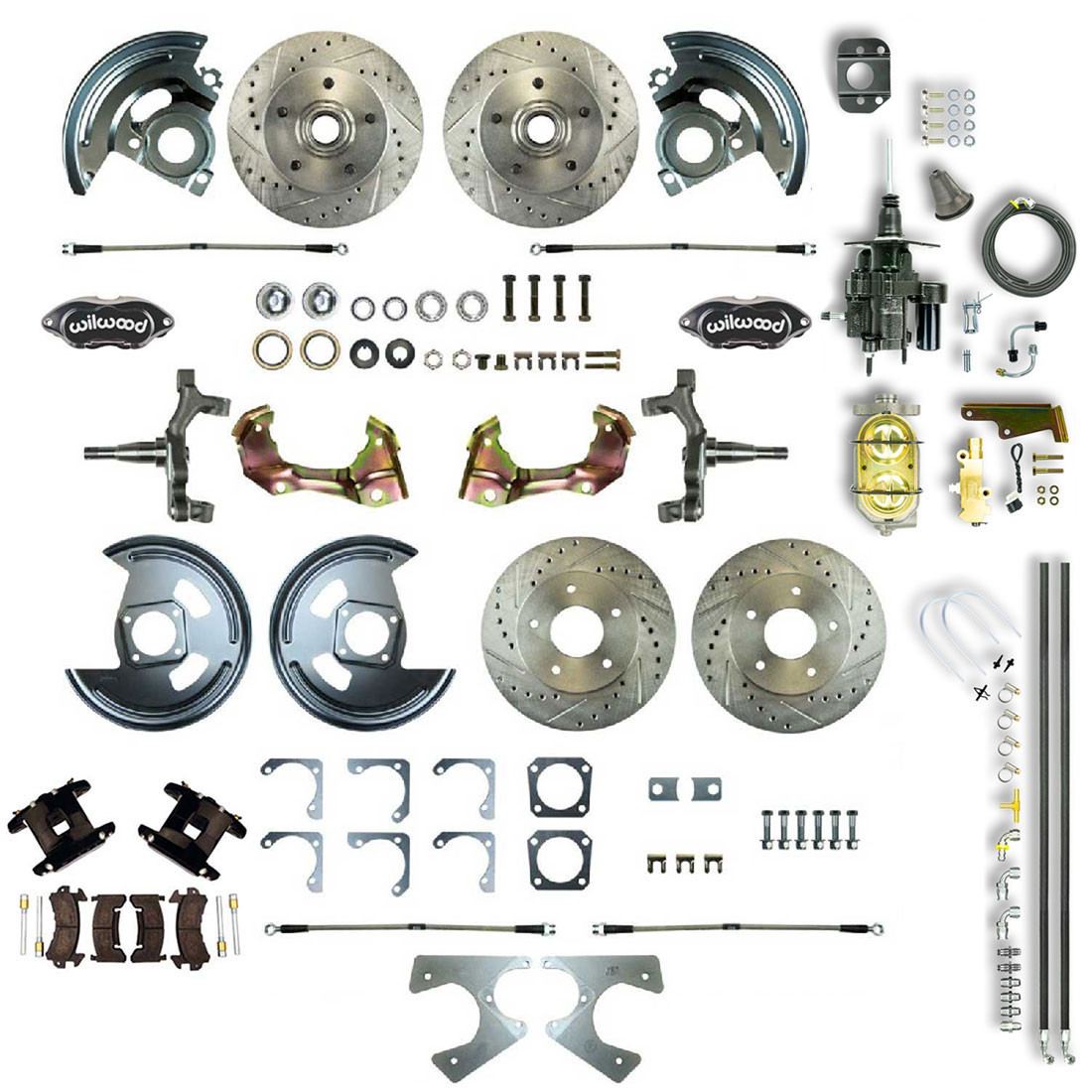 The Right Stuff | AFXHB21D-PC | 4 Wheel Disc Brake Conversion Kit w ...