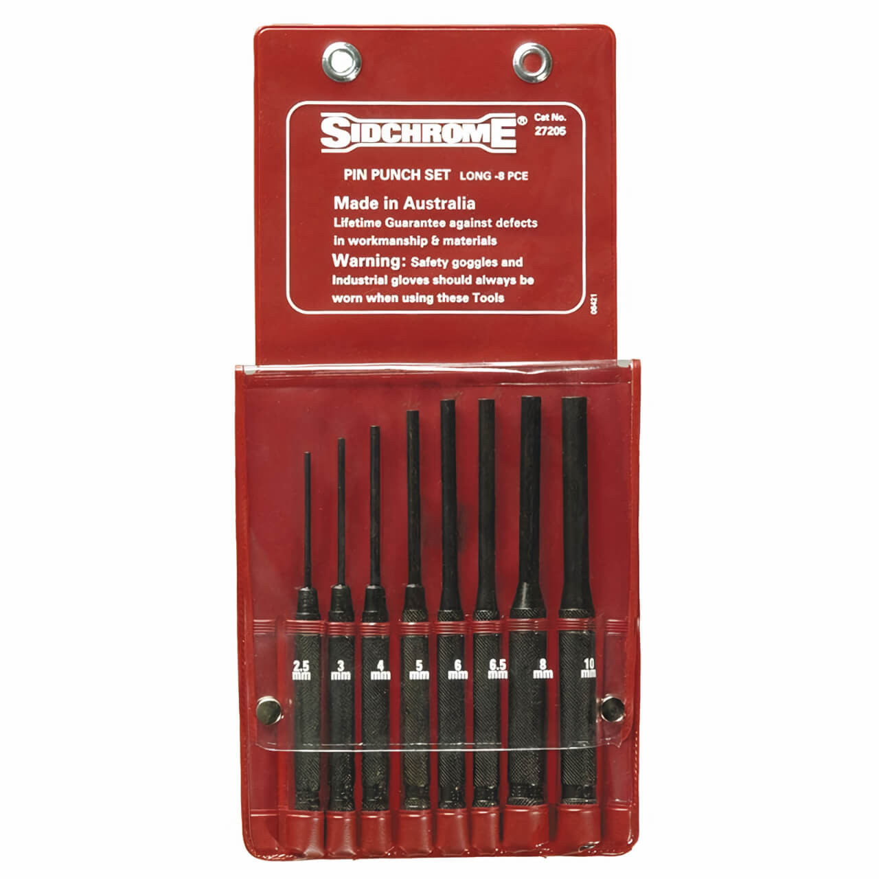 Sidchrome Long Pin Punch Set 8pce - ACL Industrial Technology