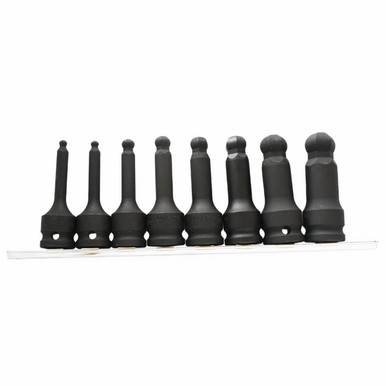 Genius 3/16-3/4 1/2 Dr Ball End Inhex Impact Socket Set Imperial 8pce ...