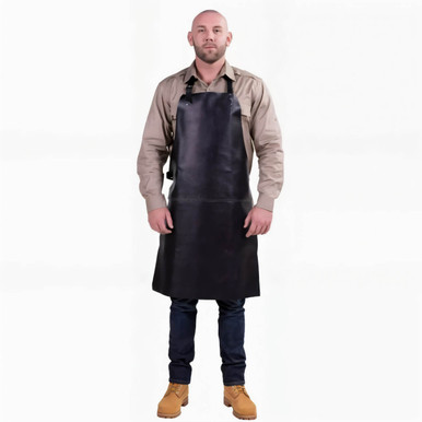 Grain Leather Apron 914 x 599mm Bib Style - ACL Industrial Technology