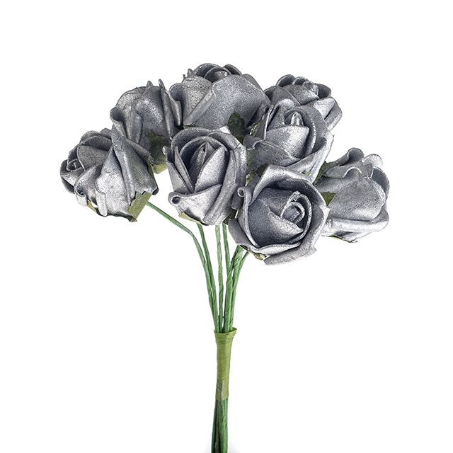 Foam Rosebud Pearlised Silver - CB Gold