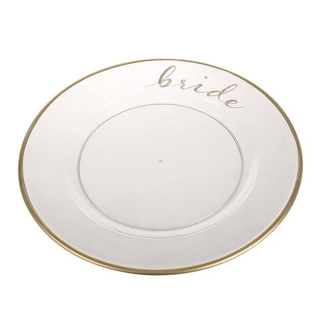 Wedding Charger Plate Bride Gold - CB Gold