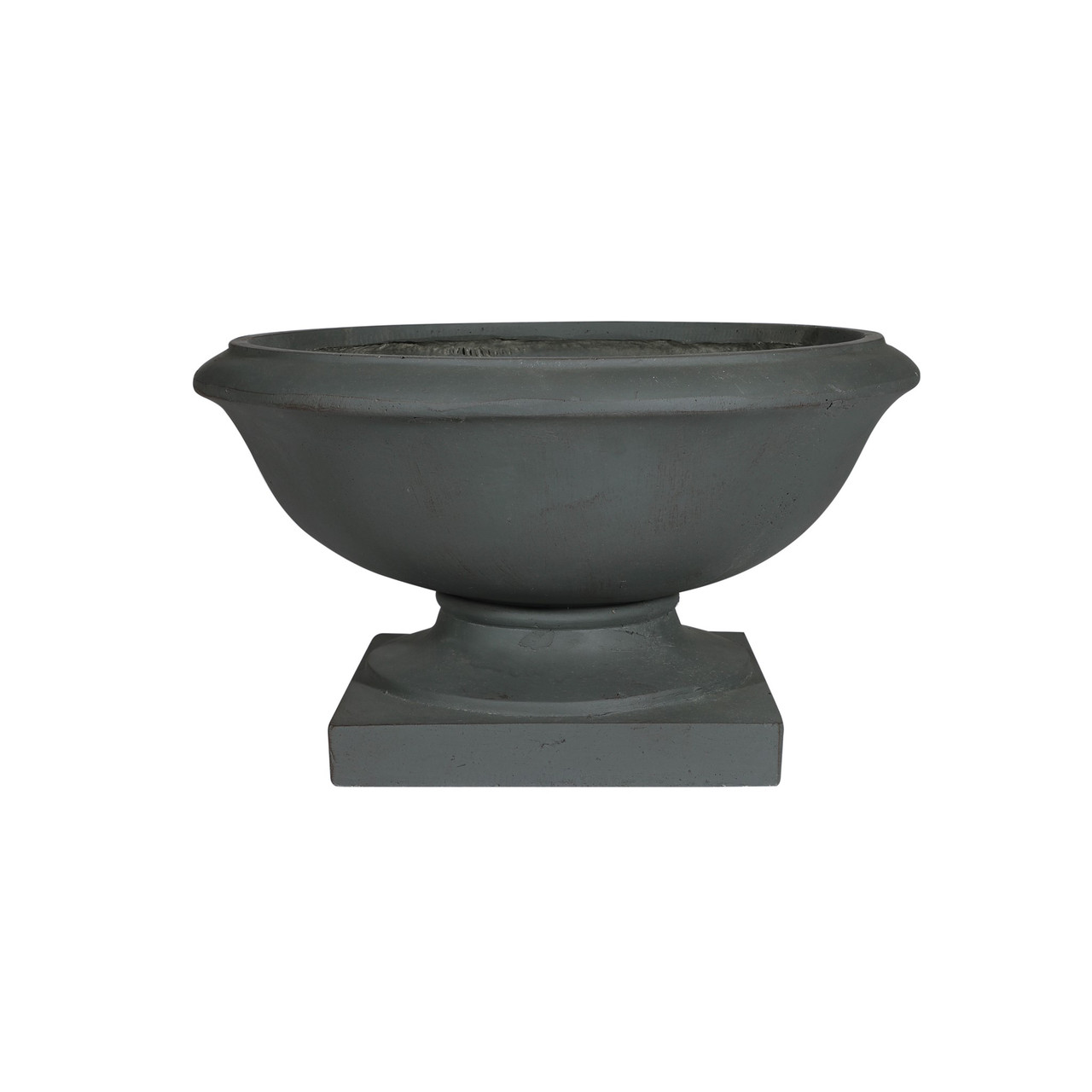 Hortus Contempo garden squat pot 27cm Grey - CB Gold