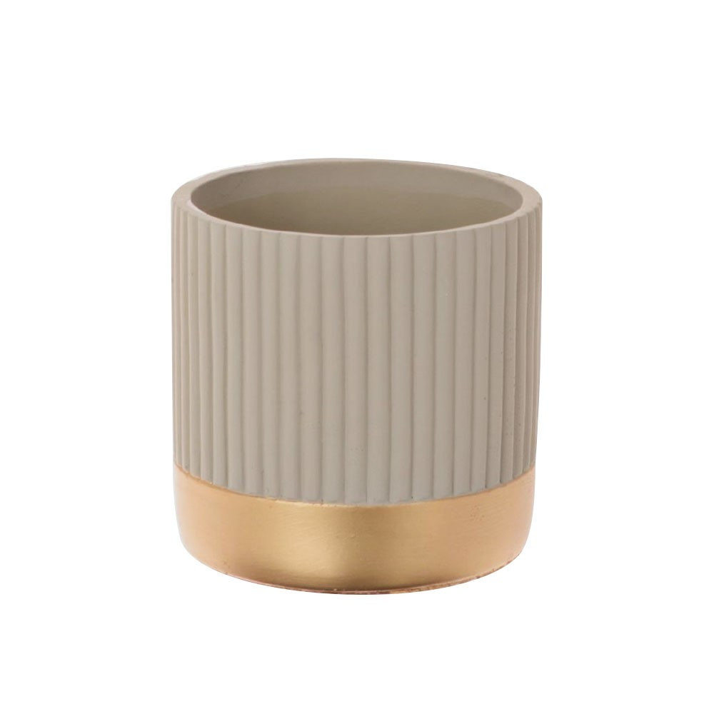 Ceramic Ripple Sand Pot 13.5cm - CB Gold