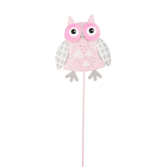 Pick Metal Owl Pink/Grey Small - CB Gold