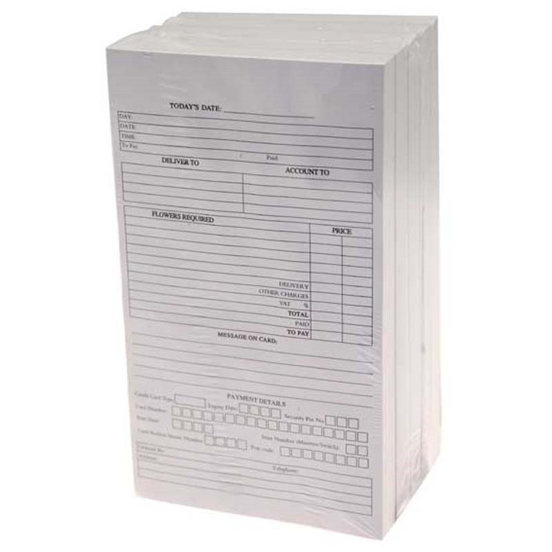 Florist Order Pad x1 - CB Gold