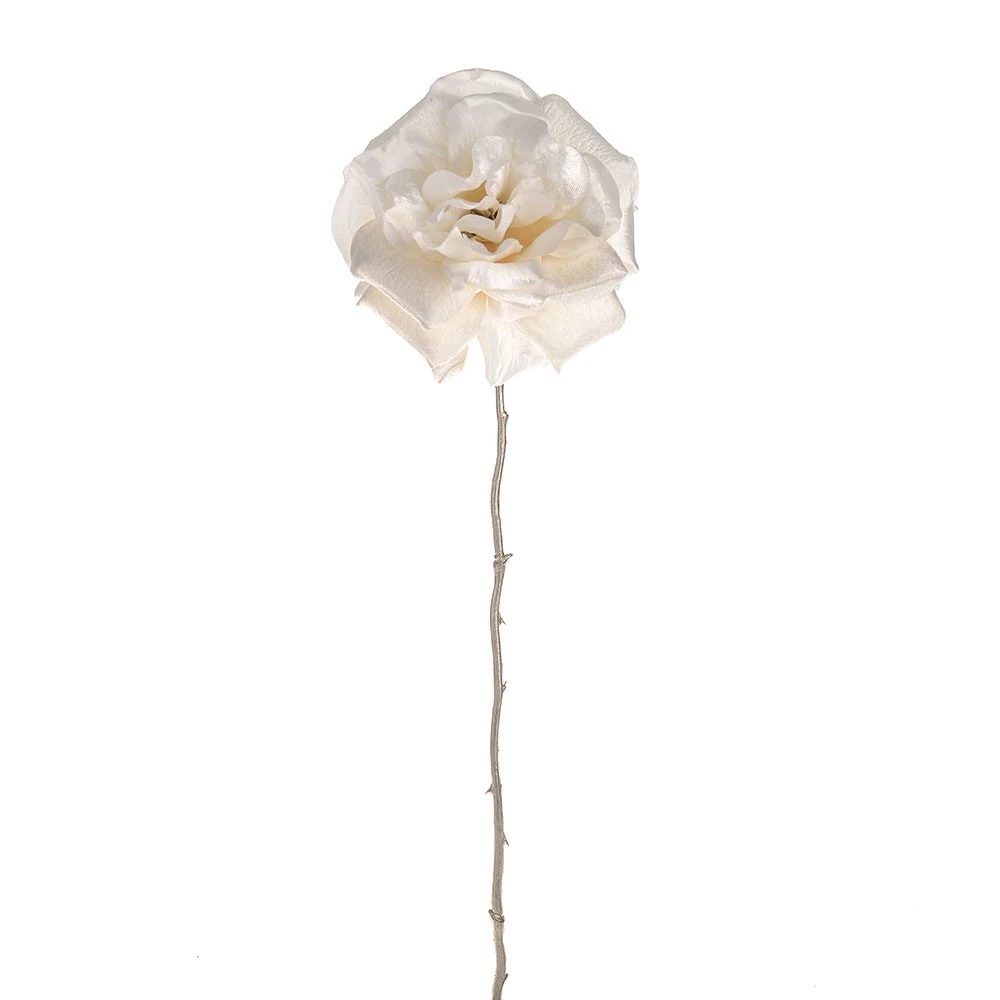Single Open Rose Cream 56Cm - CB Gold