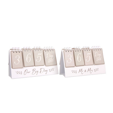 Wedding Countdown Flip Calendar Asort - CB Gold