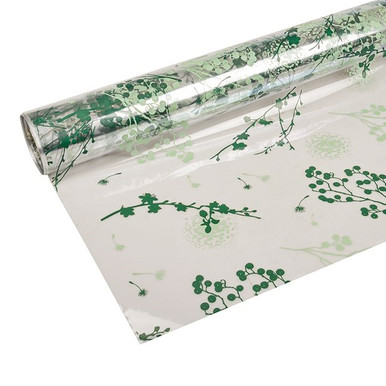 Cellophane Print Botanical Green - CB Gold
