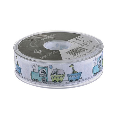 Baby Train Ribbon White - CB Gold