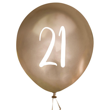 Gold 21 Balloons 5pk - CB Gold