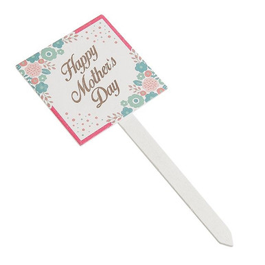 Mothersday Square Flower Pick - CB Gold