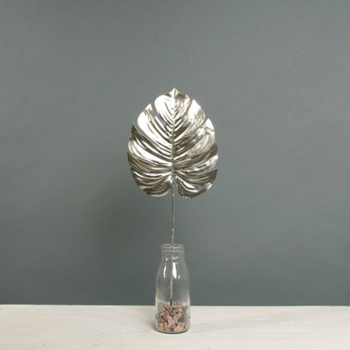 Metallic Monstera leaf sml Champagne - CB Gold