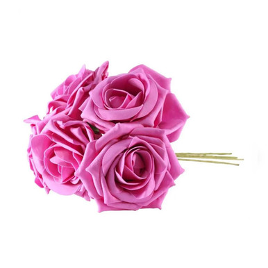 Foam Open Tea Rose Dusky Pink X 5 - CB Gold