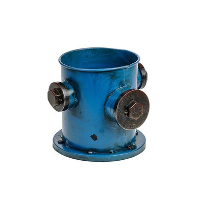 Novelty Fire Hydrant Pot Blue 17 cm - CB Gold