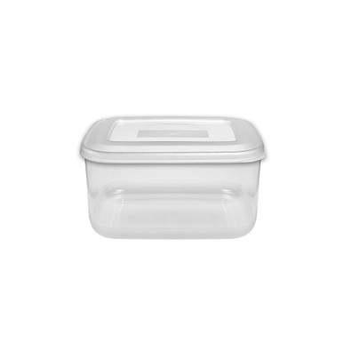 0.6 Litre Square Food Container Clear - CB Gold