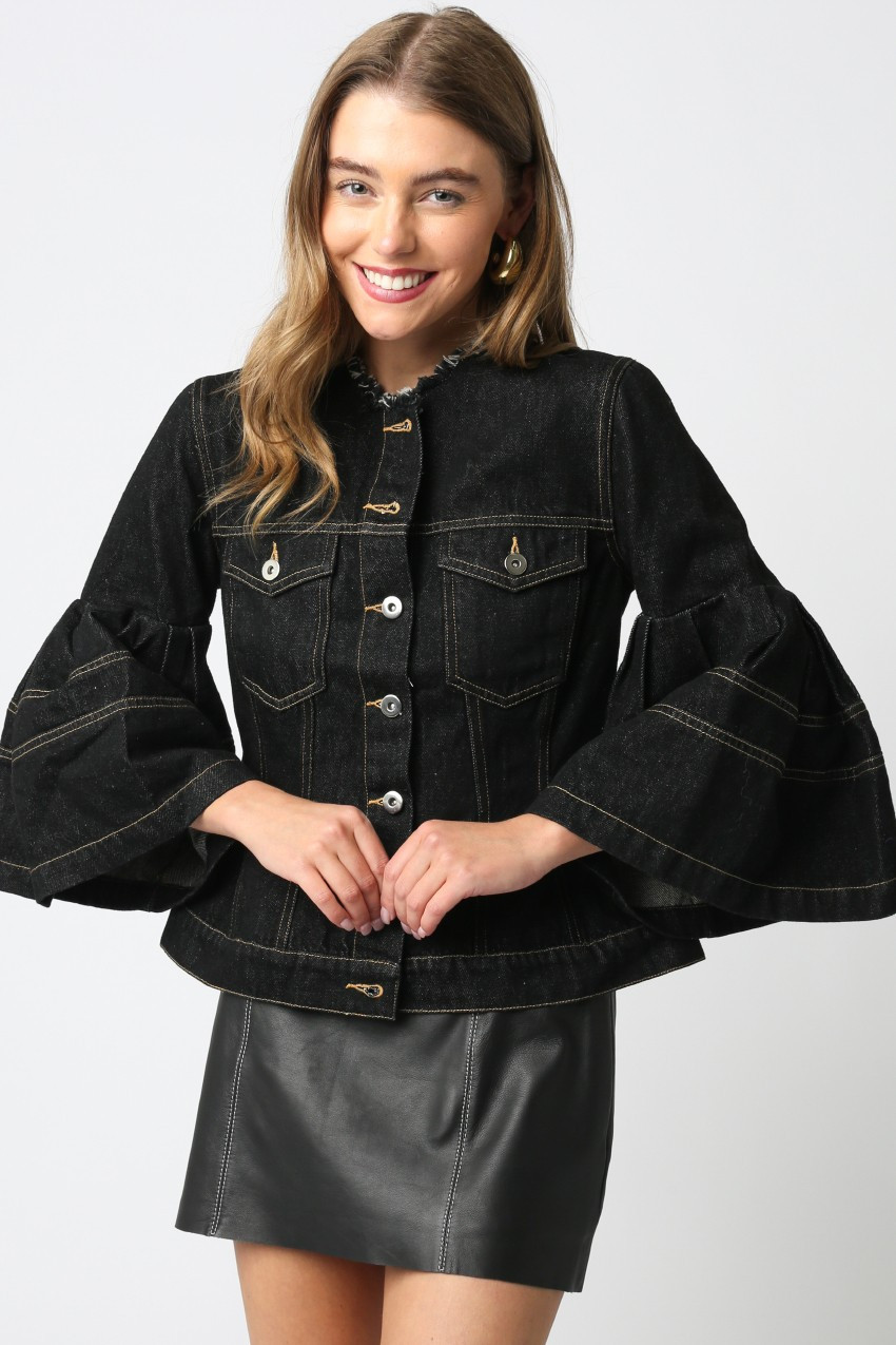 Rita Ruffle Denim Jacket